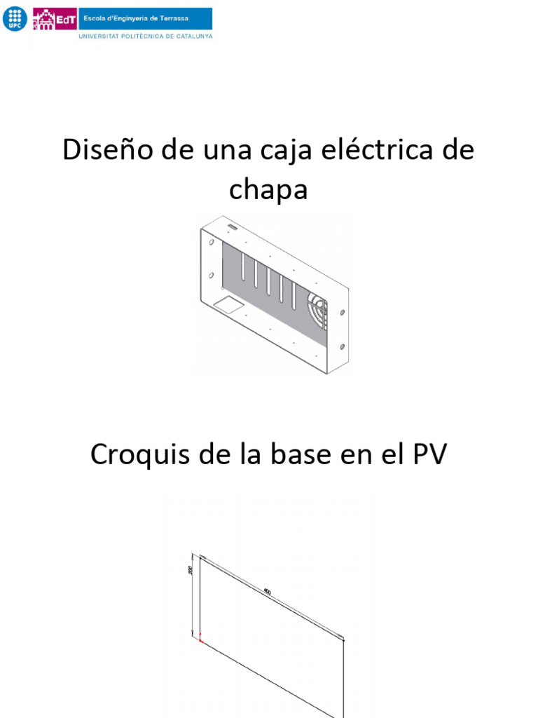 Diseño de Una Caja Eléctrica de Chapa | PDF