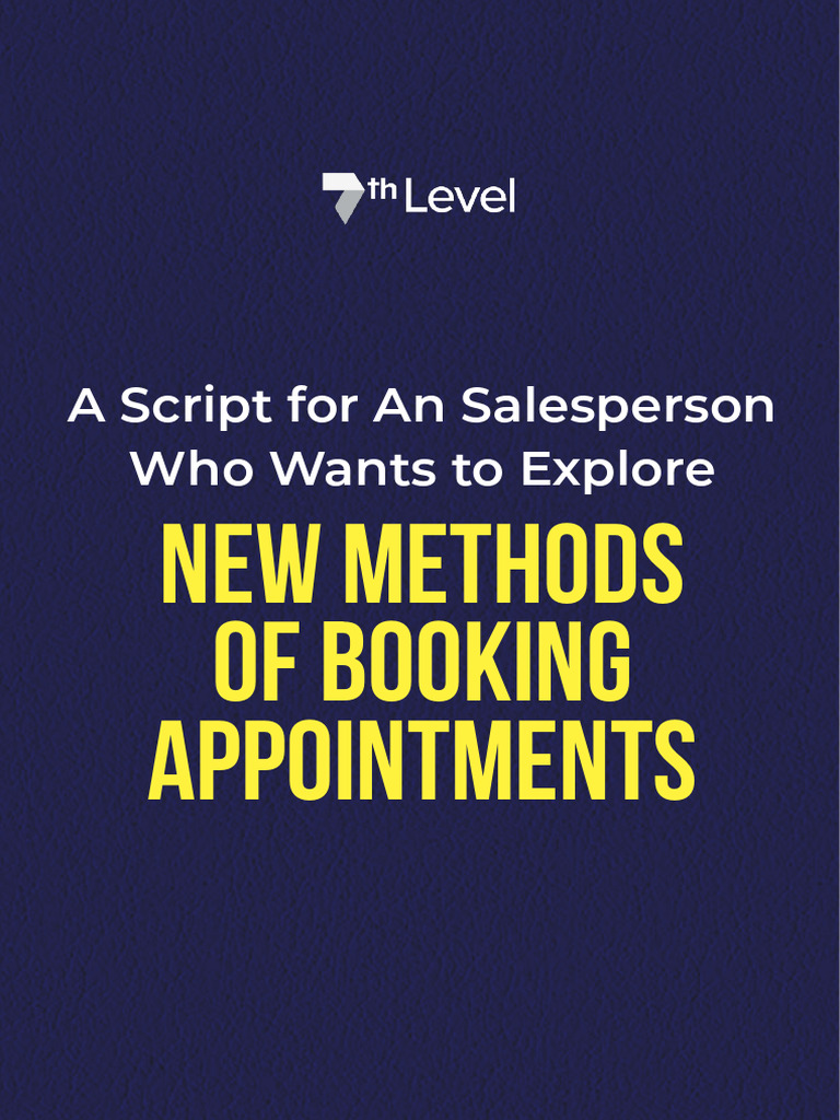 7th Level-A Script For Any Salesperson Who Wants To Explore New Methods ...