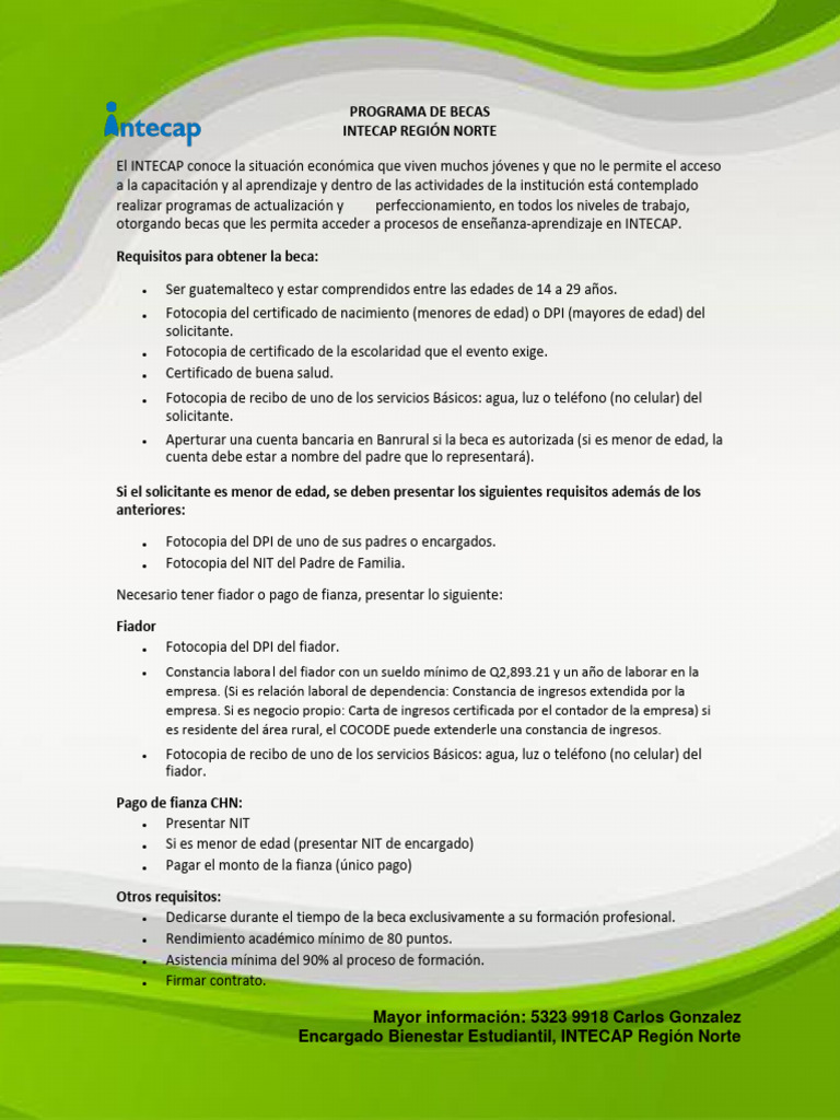 Requisitos de Beca | PDF