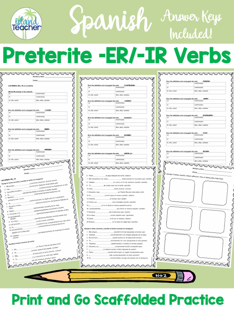 Preterite - ER/-IR Verbs: Spanish | PDF