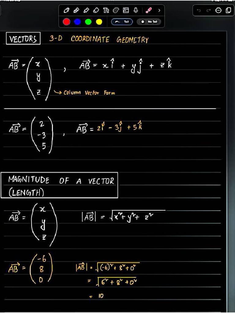 Edexcel IAL P4 Vector Notes.... | PDF