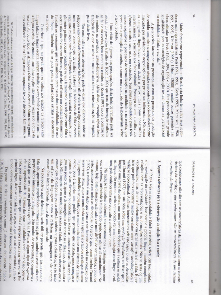 Da Fala Para A Escrita Atividades De Retextualização Pdf