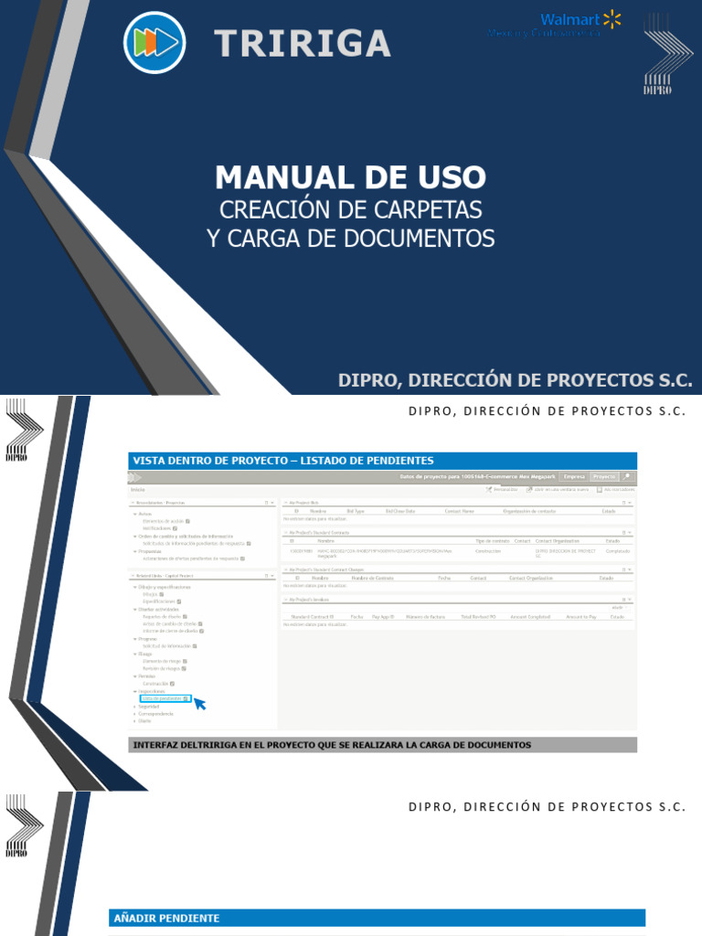 Manual de Uso de TRIRIGA para Walmart | PDF