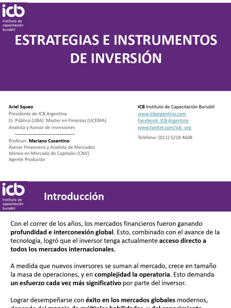 Estrategias e Instrumentos de Inversión | PDF