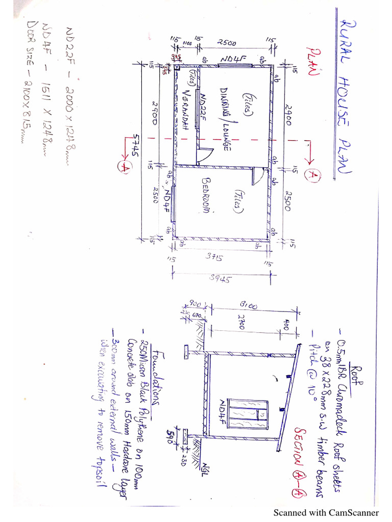 Rural House Plan-Mr Mudimu | PDF