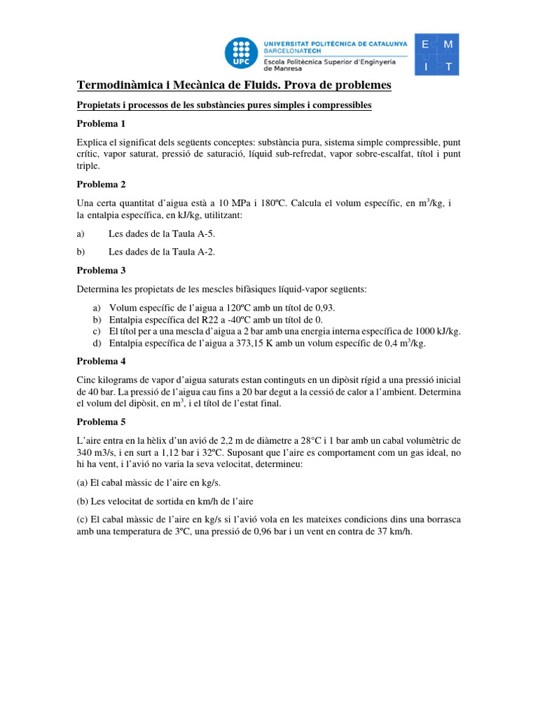 Prova Problemes Tema 1 | PDF