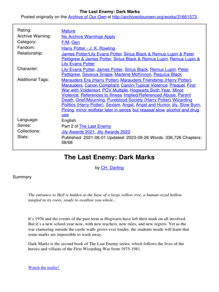 The Last Enemy Dark | PDF