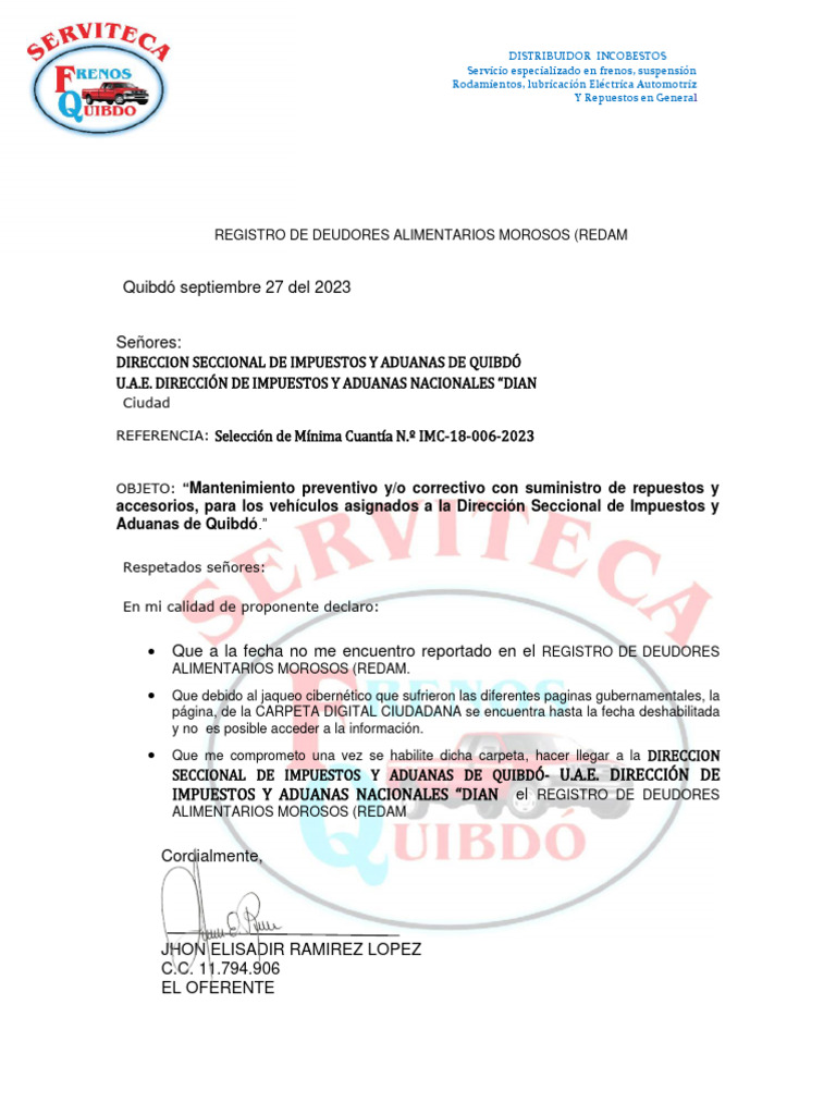 Registro de Deudores Alimentarios Morosos | PDF