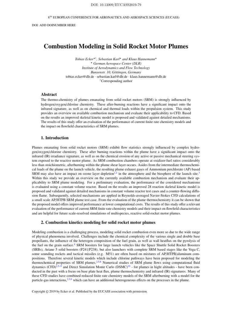 Motor Plume | PDF | Reaction Rate | Rocket Engine