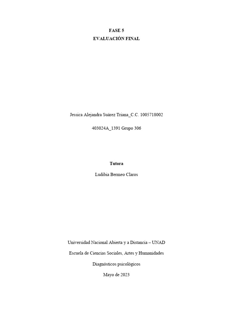 Fase 5 - Evaluación Final | PDF