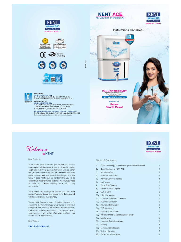 Kent Ace User Manual | PDF