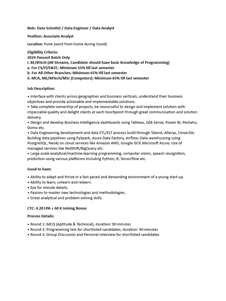 Associate Analyst Role at Rudder Analytics | PDF | Business