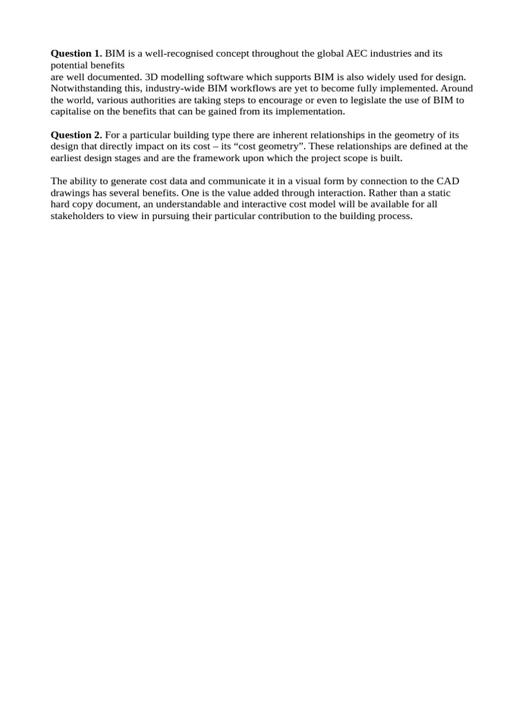 Costx Questions | PDF