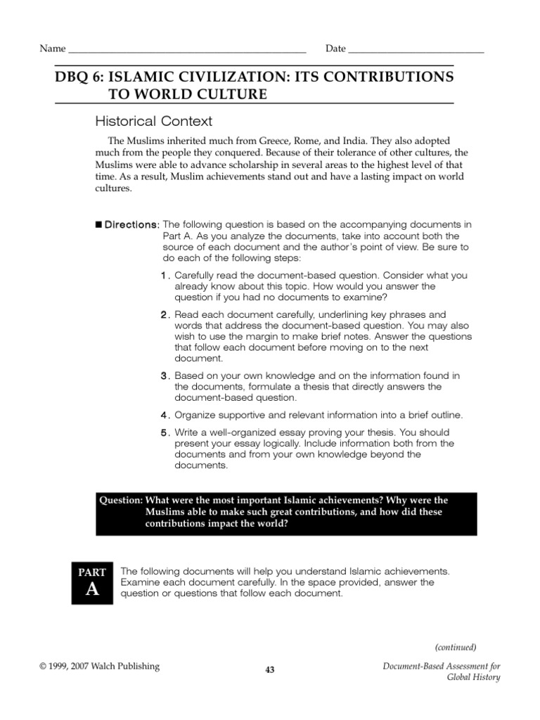 Islamic Civ DBQ | PDF