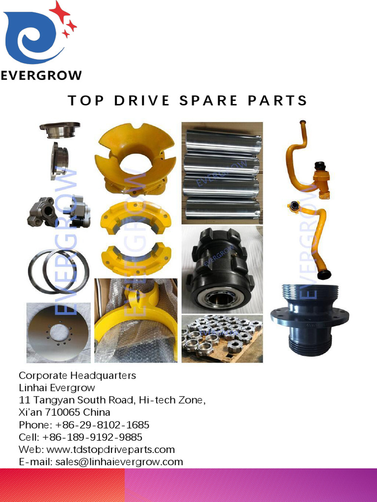 Top Drive Spare Parts Catalog-2022 | PDF