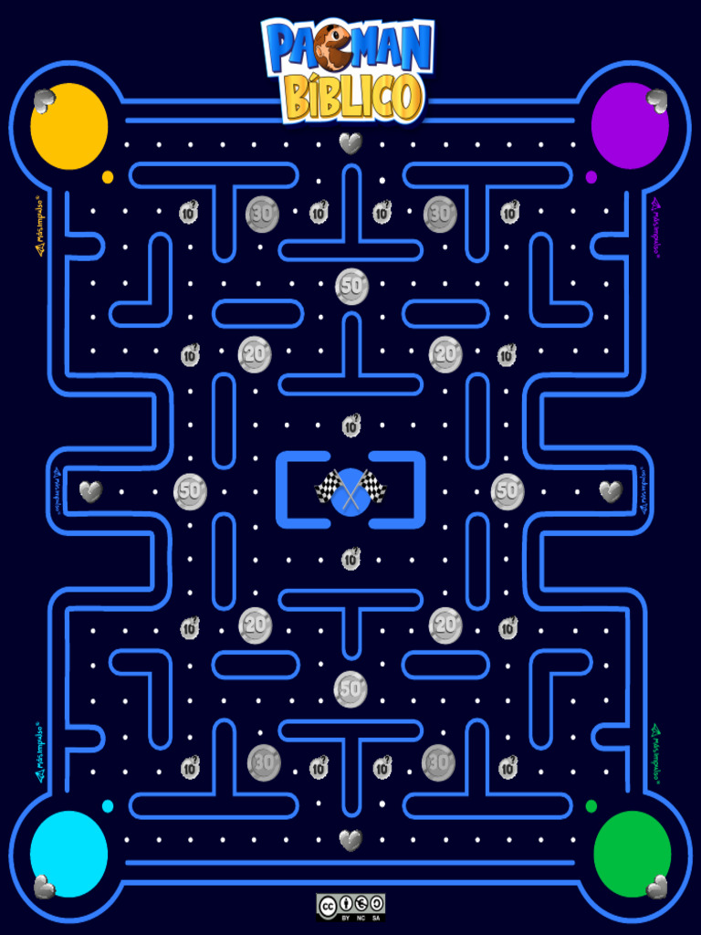 Tablero para Imprimir en Plotter - Pacman Bíblico - 56x65cm | PDF