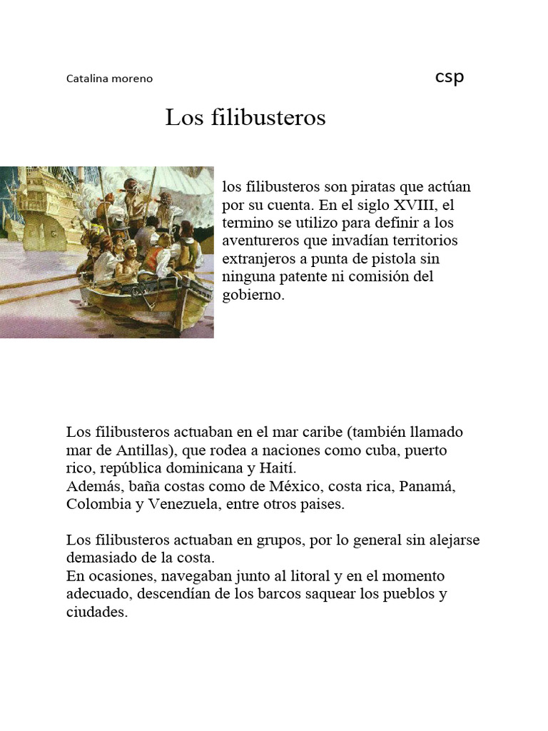 Los Filibusteros | PDF | Historia
