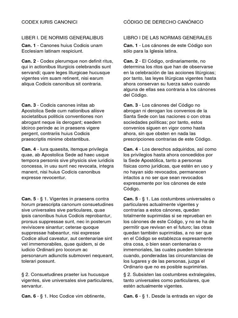 Código de Derecho Canónico de 1983 Actualizado Mayo 2023 | PDF ...