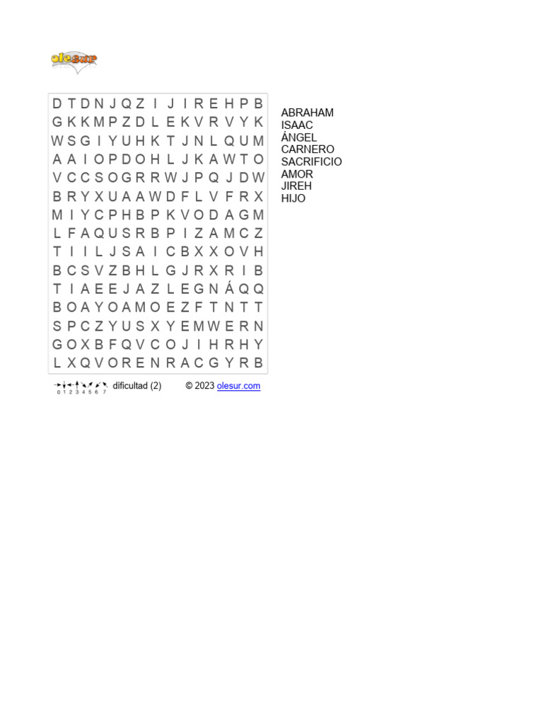 Sopa de Letras 971 | PDF