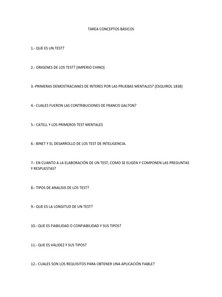 Tarea Conceptos Básicos | PDF | Relaciones personales, crianza y desarrollo personal