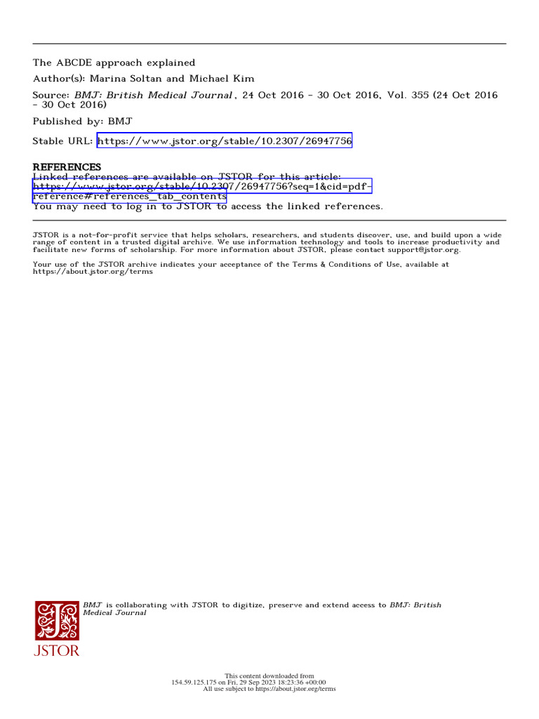 The ABCDE Approach Explained | PDF