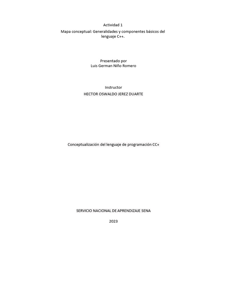 Mapa Conceptual Lenguaje C | PDF | C ++ | Lenguaje de programación