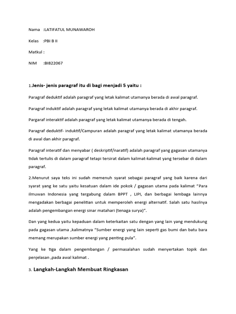 Pbi B Ii Latifatul Munawaroh Bi822067 | PDF
