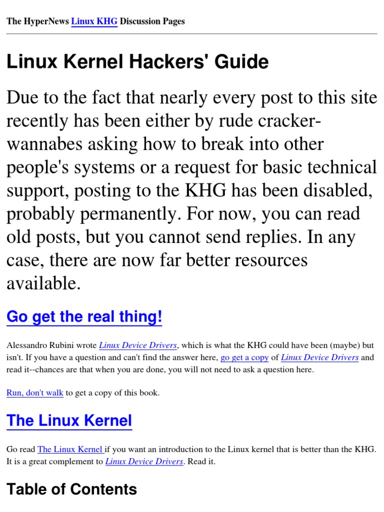 Linux Kernel Hackers' Guide | Download Free PDF | C (Programming Language) | File System