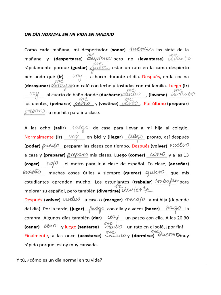 Un Dia en Mi Vida | PDF