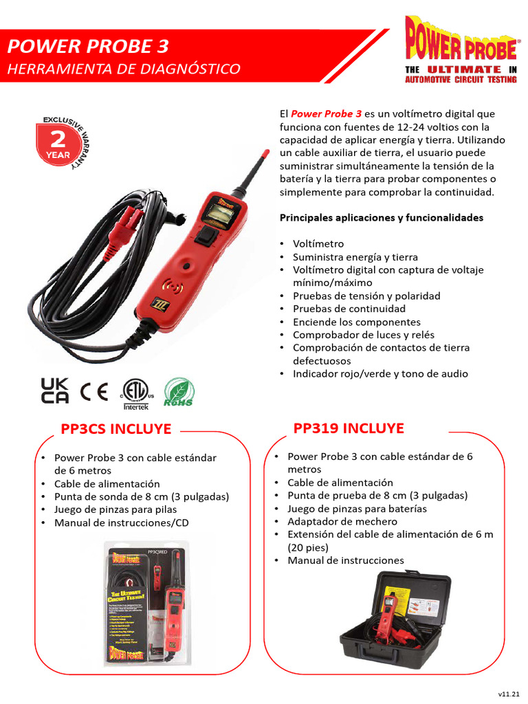 SP - Ficha - Tecnica - POWER PROBE PP3 | PDF