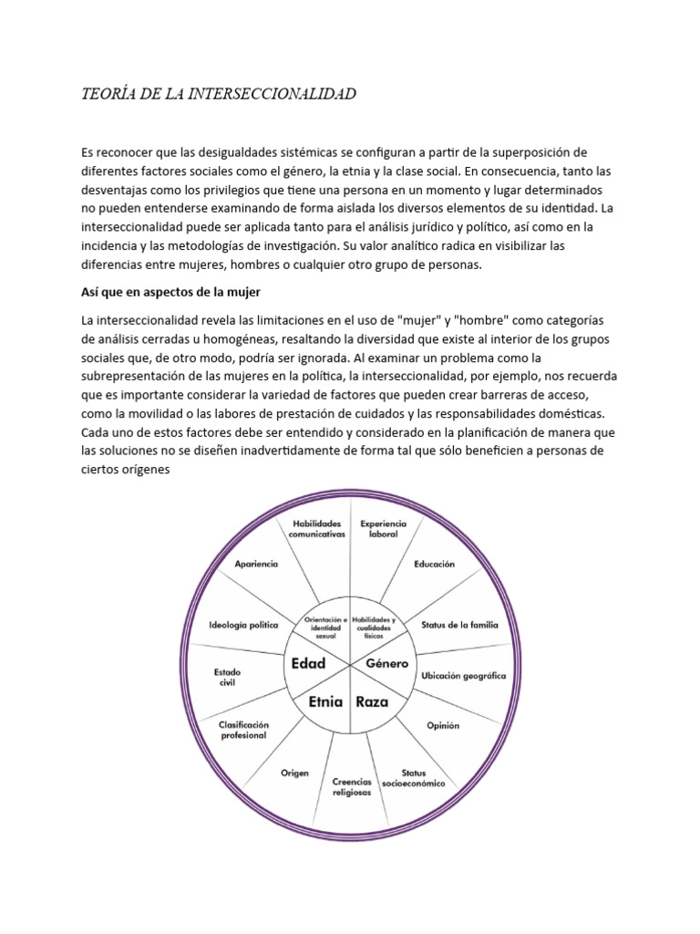 Teoría de La Interseccionalidad | PDF