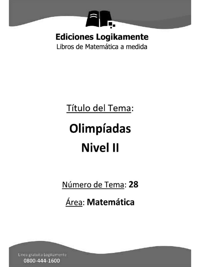 28 - Olimpiadas Nivel 2 - Logikamente Matematica (220-224) | PDF