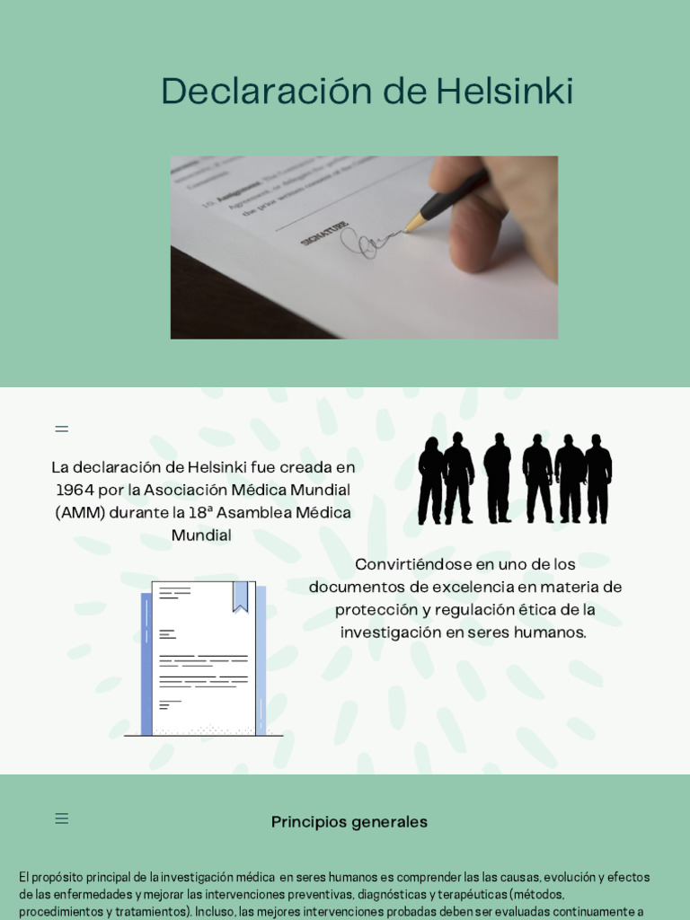 Declaración Helsinki | PDF
