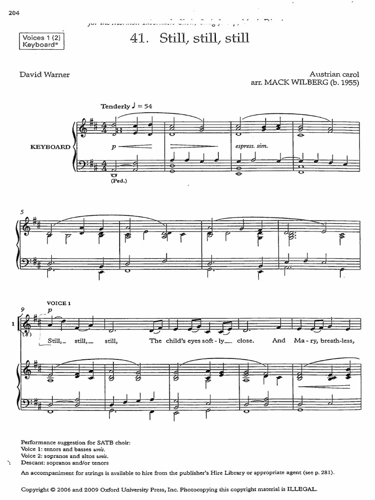 Still, still, still (arr. Wilberg) | PDF
