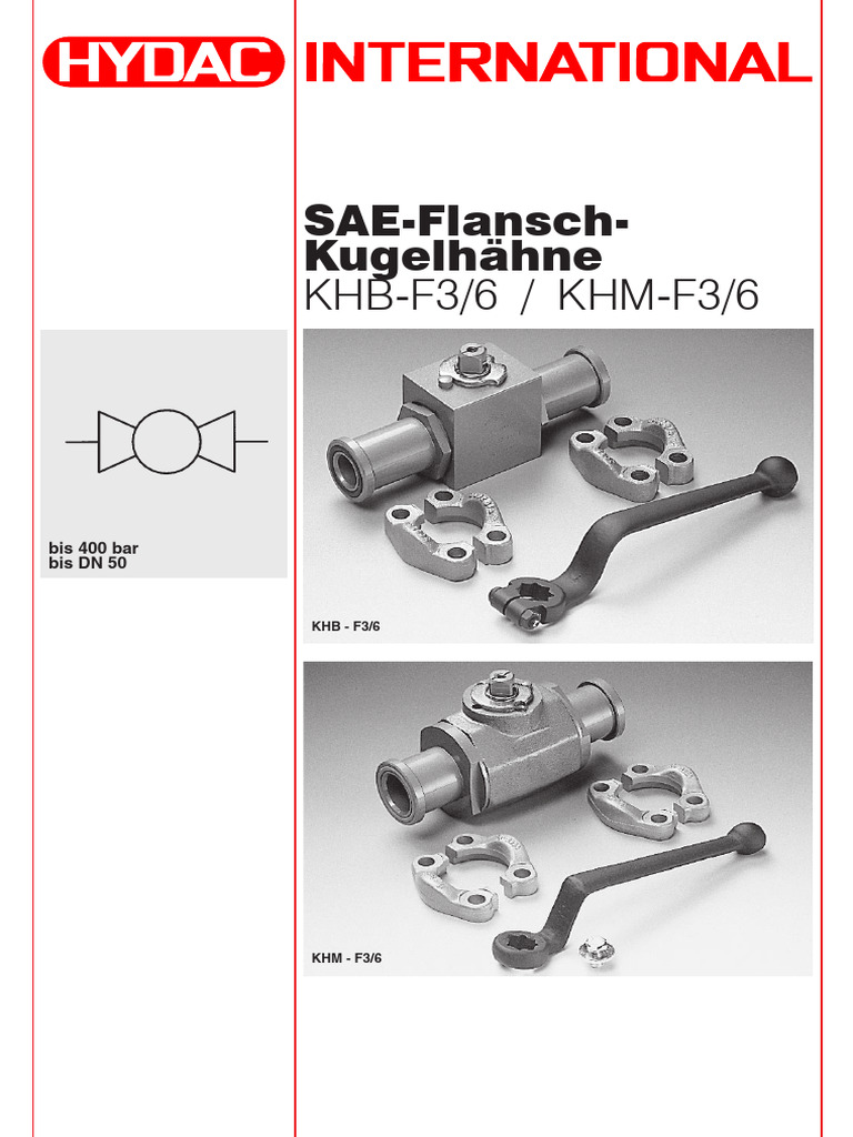 Hydac Flutec Val Flange KHB-F3 | PDF