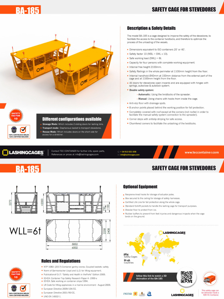 Safety Cage Ba 185 | PDF
