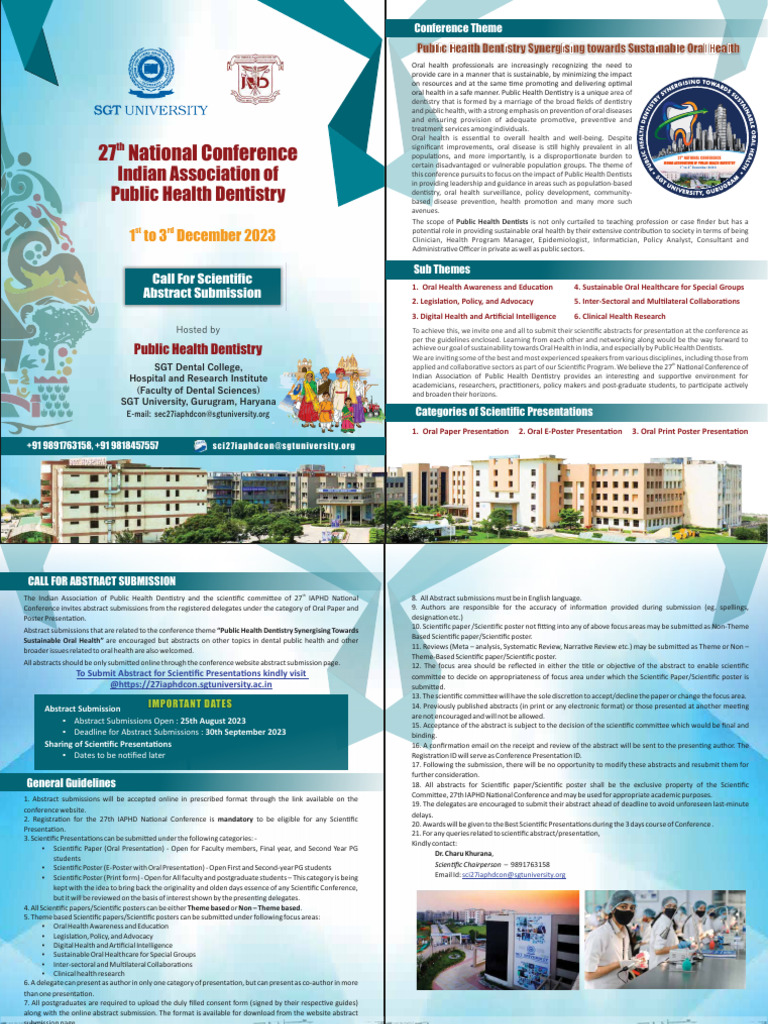 27th IAPHD Con - 2023 - Scientific Abstract Submission | PDF