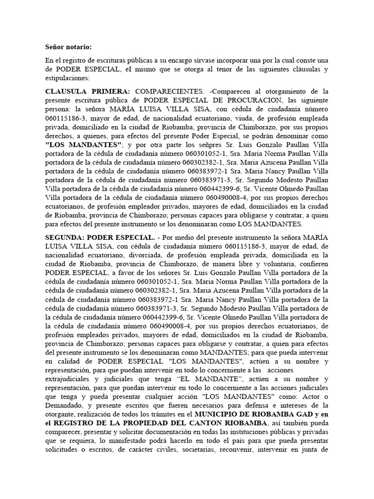 Poder Especial | PDF