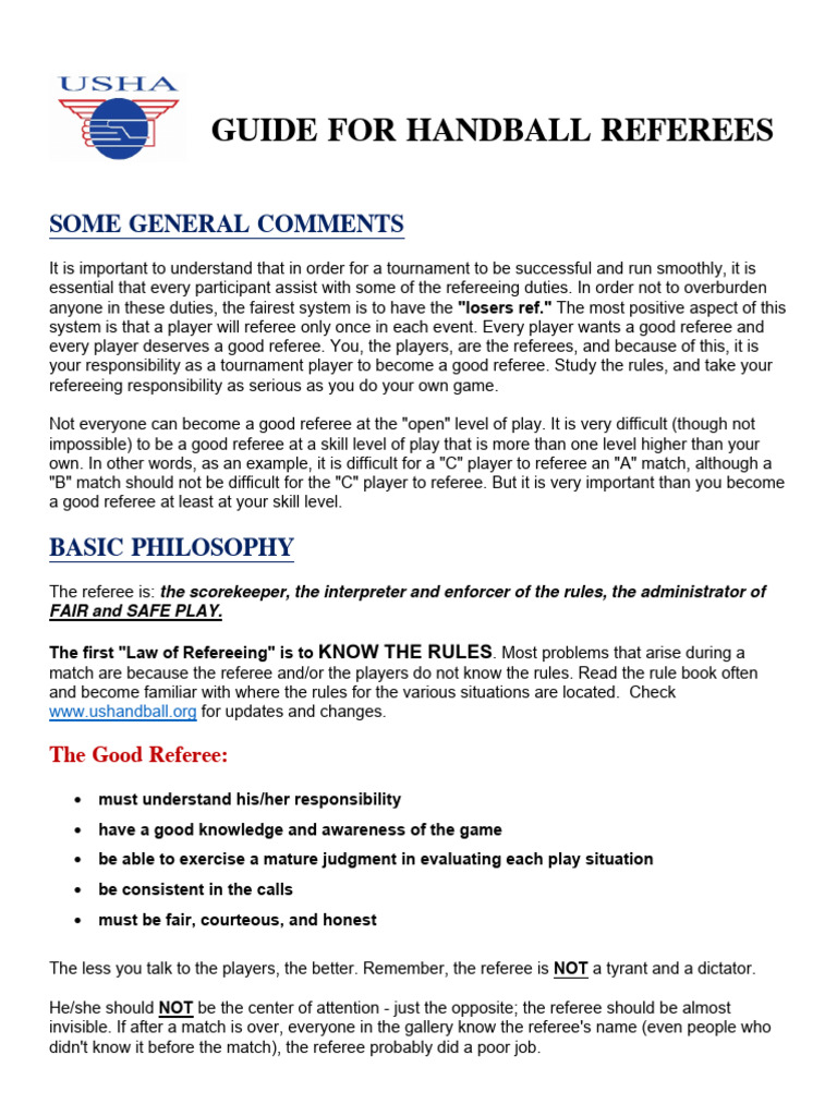 Handball - Referee.Guide | PDF