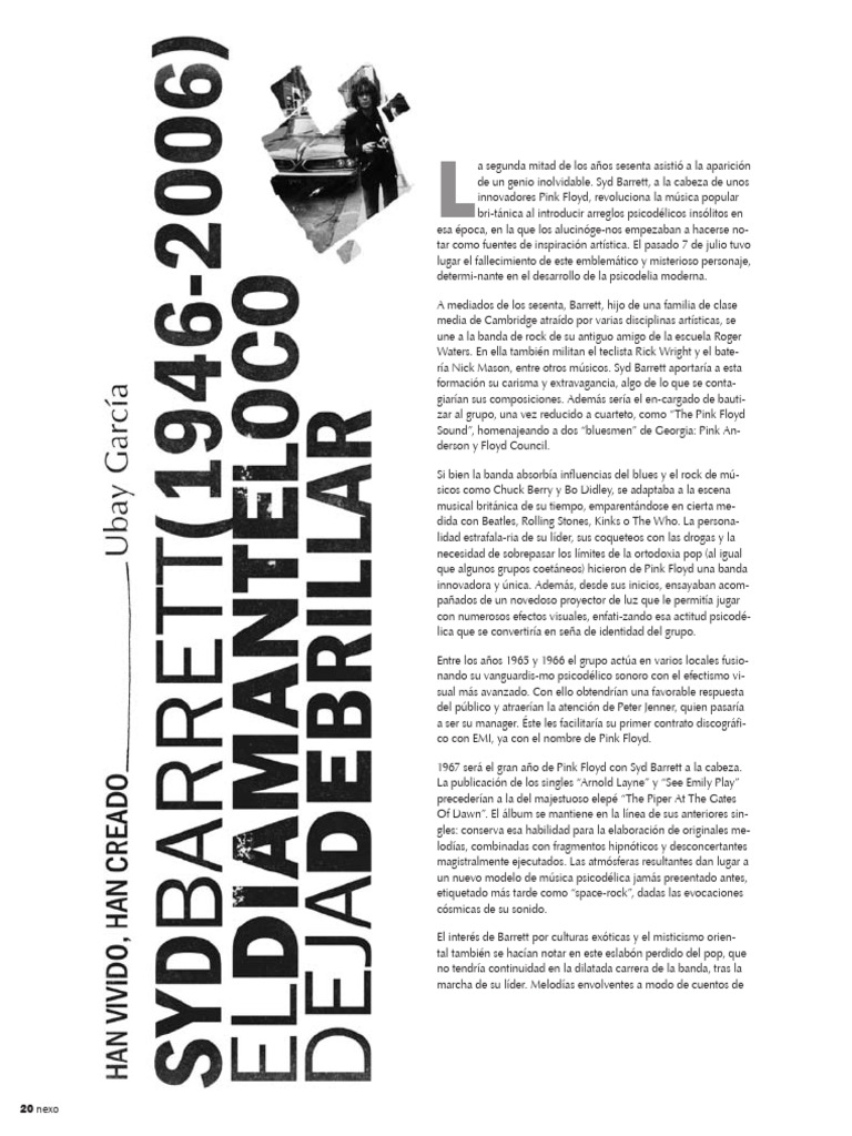 Syd Barrett 1946 2006. El Diamante Loco Deja de Brillar | PDF