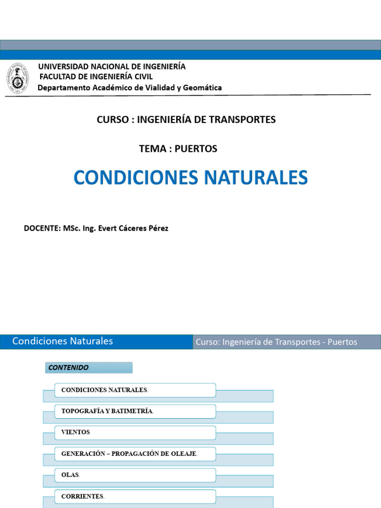 Condiciones Naturales | PDF