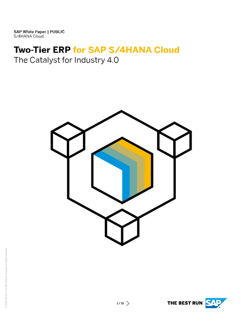 2-Tier ERP With SAP S - 4HANA Cloud - A Catalyst For Industry 4.0 | PDF