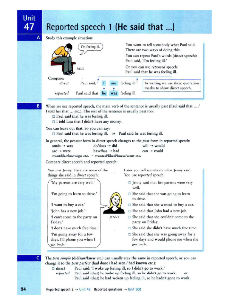 Reported Speech Practice | PDF