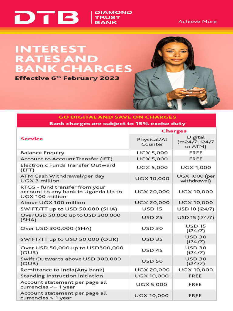 DTB Tariff Guide Effective 6 February 2023 | PDF