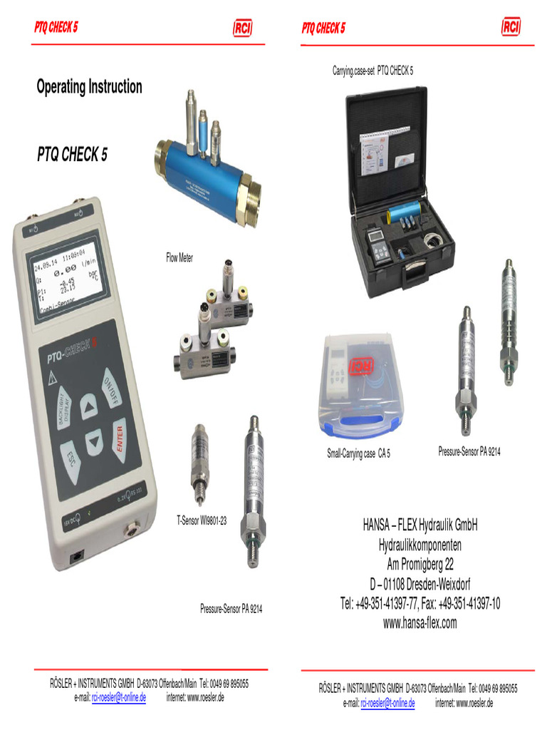 Hansa Betriebsanleitung English | PDF