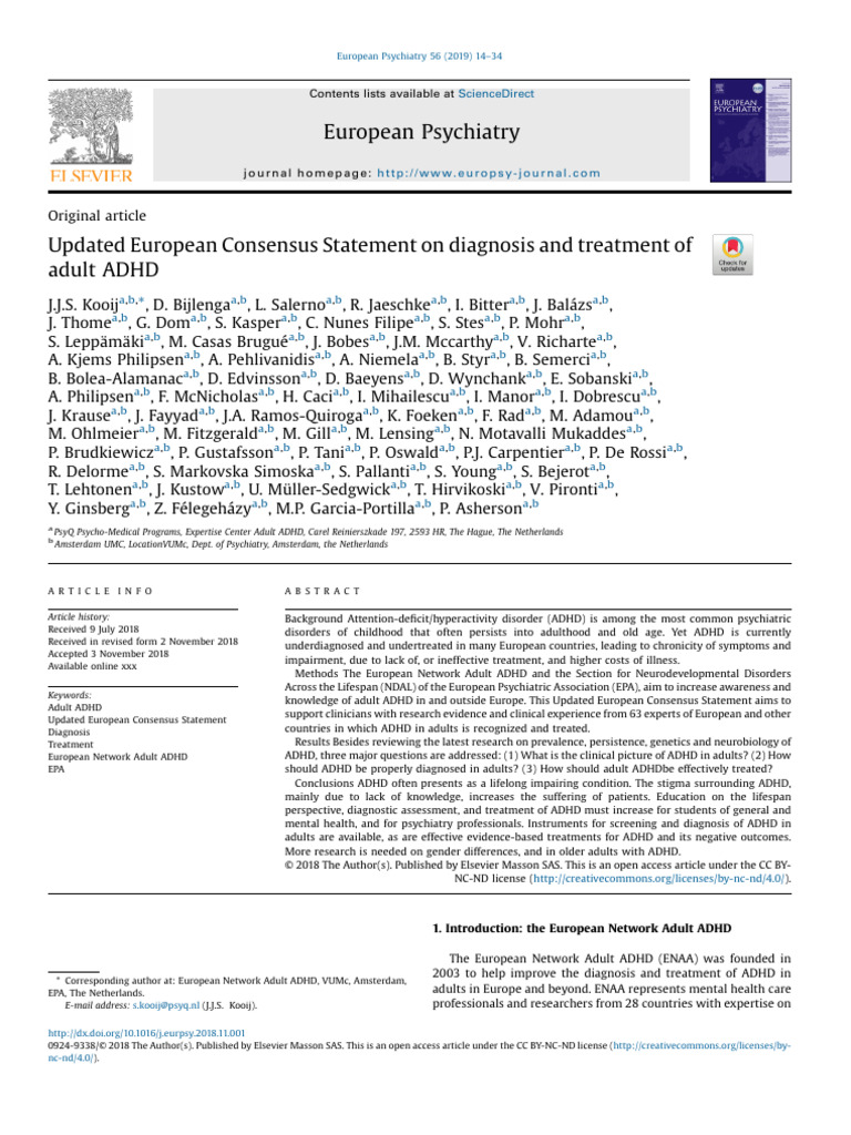 1 Updated European Consensus Statement On Diagnosis and Treatment | PDF