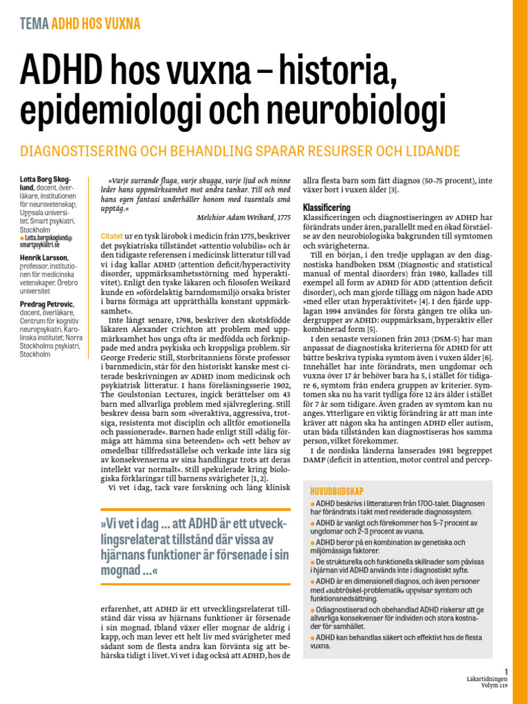 ADHD Hos Vuxna | PDF