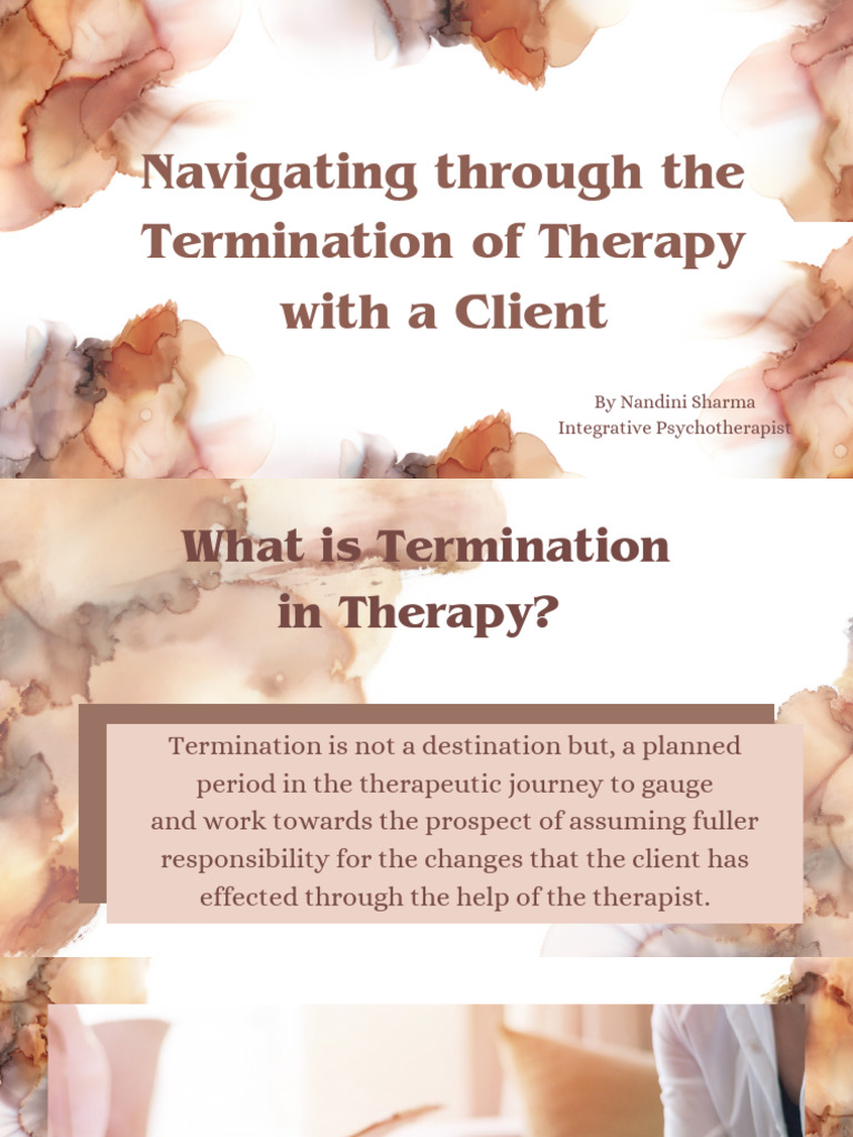 Effective Therapy Termination Strategies | PDF | Career & Growth | Wellness