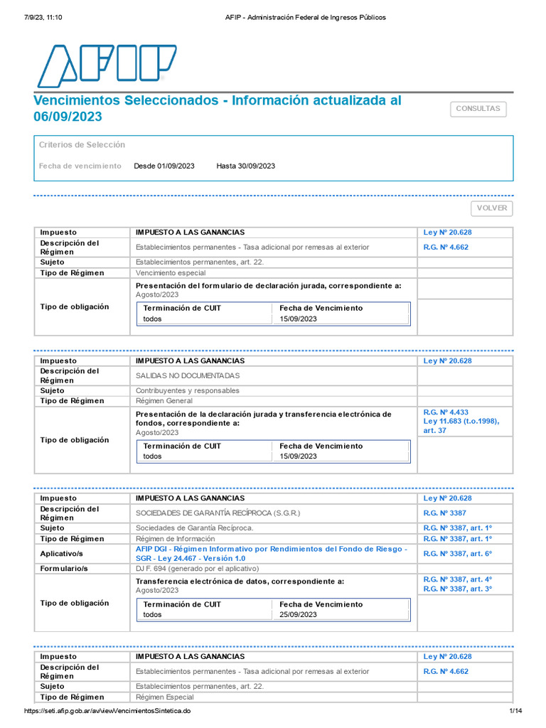 AFIP - Administración Federal de Ingresos Públicos | PDF | Impuesto sobre la renta | Impuestos