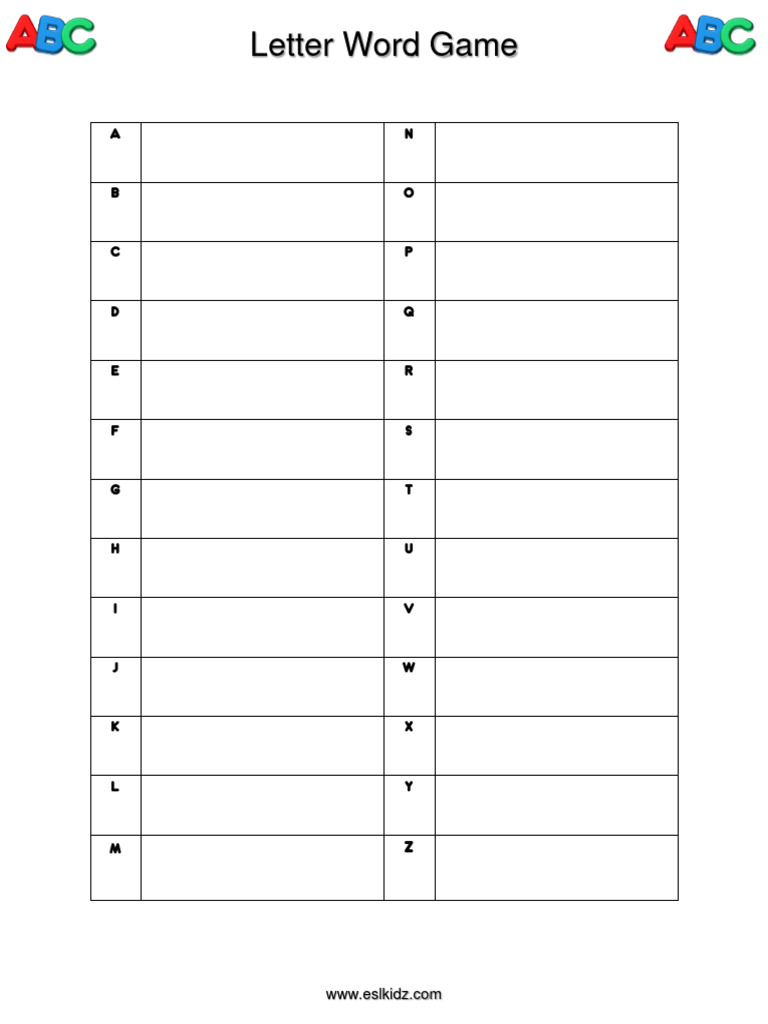 Letter Word Game | PDF